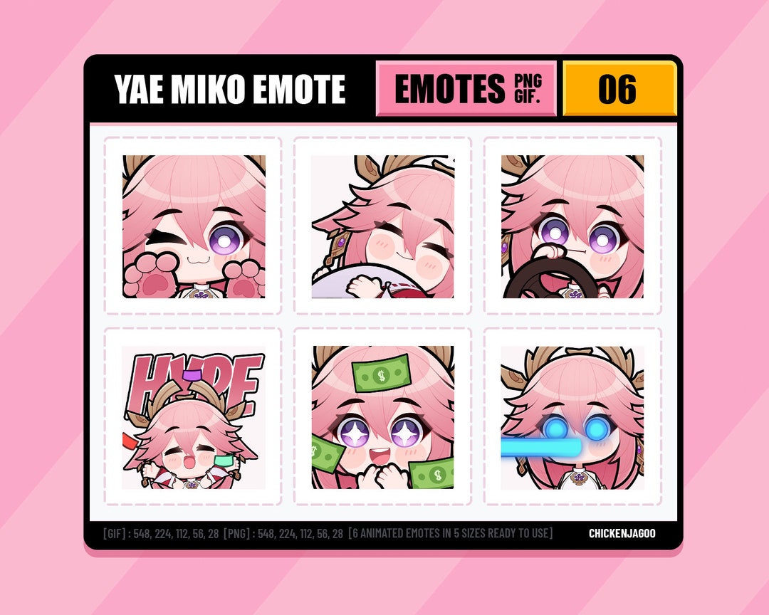 Genshin Yae Miko Emote Pack 06 Twitch Emote Discord Emote - Etsy Genshin Yae Miko Emote Pack 06 Twitch Emote Discord Emote - Etsy