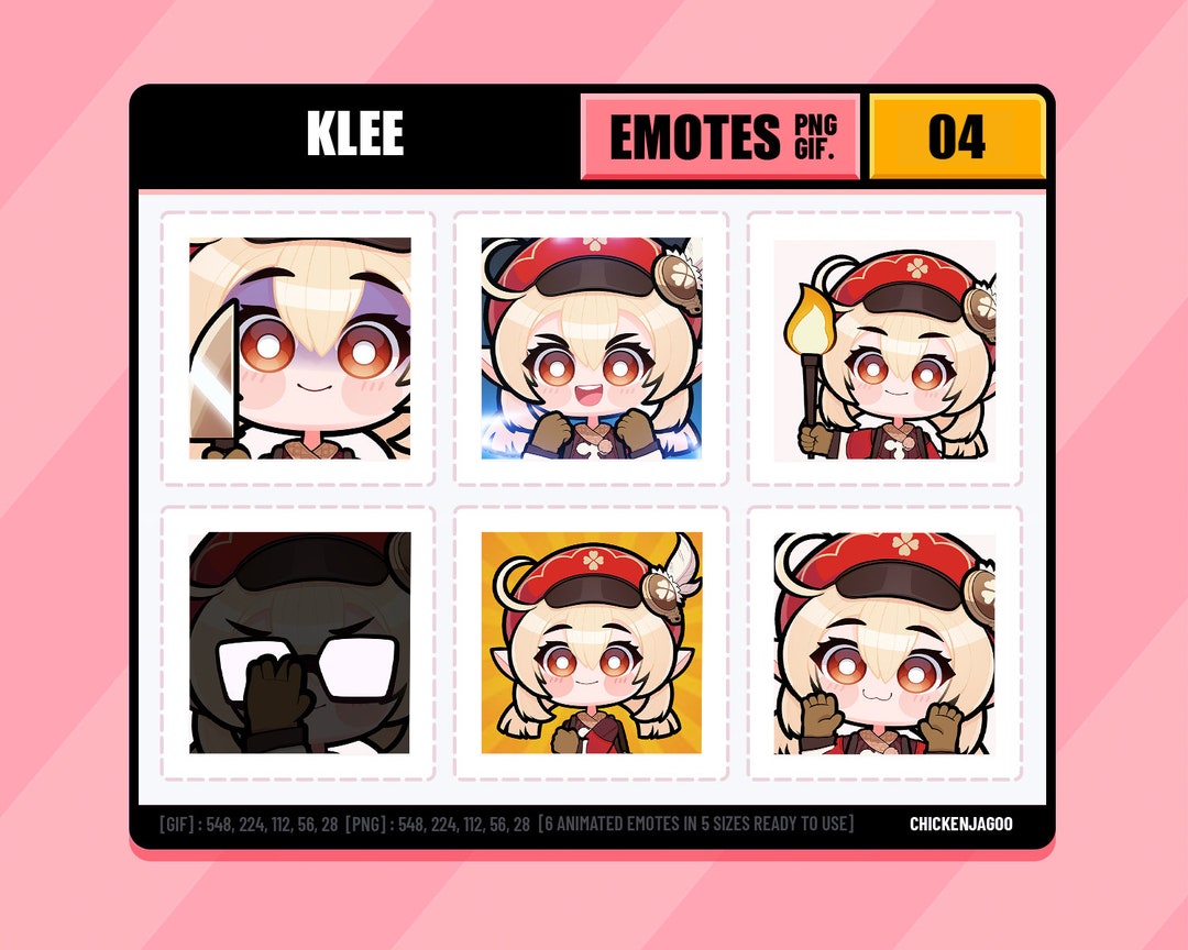 Genshin Klee Emote Pack 04 | Twitch Emote | Discord Emote - Etsy Australia