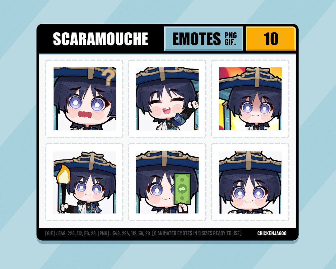 Genshin Wanderer Emote Pack 10 Twitch Emote Discord Emote - Etsy
