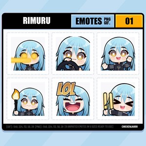 Rimuru Animated Emotes Pack 01 | Emot Twitch - Etsy