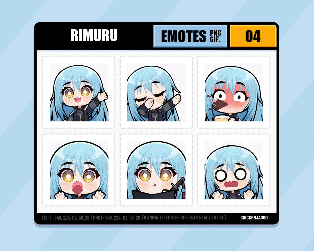 Rimuru Animated Emotes Pack 04 | Emot Twitch - Etsy