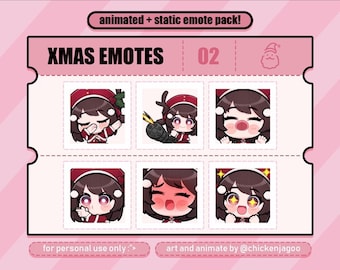 Christmas Animated Emotes Pack 05 | Emot Twitch - Etsy