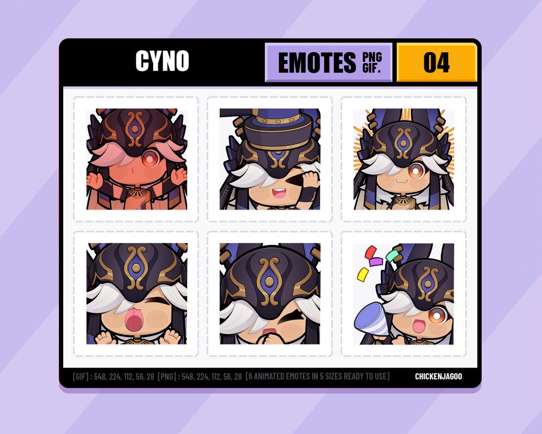 Genshin Cyno Emote Pack 04 Twitch Emote Discord Emote - Etsy Finland