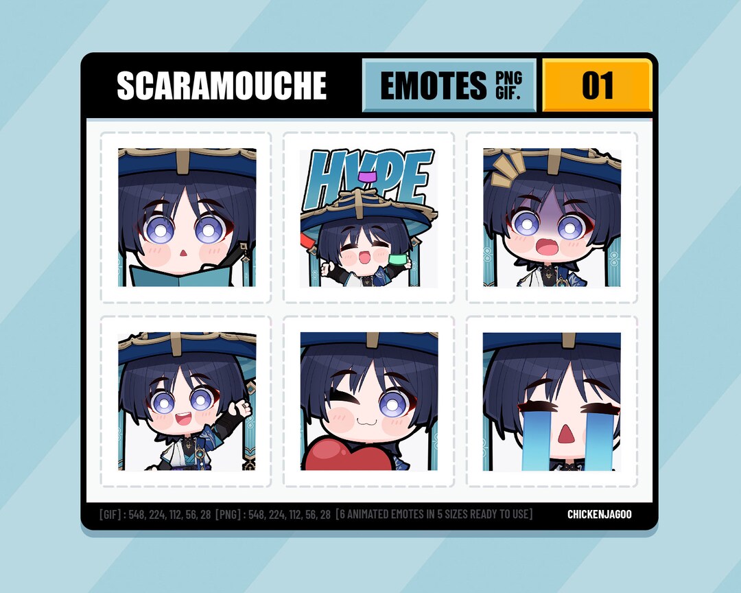 Genshin Wanderer Emote Pack 01 | Twitch Emote | Discord Emote - Etsy