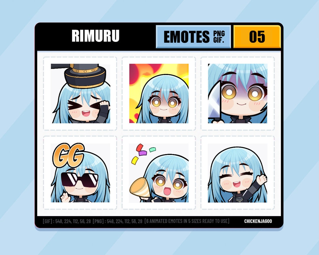 Rimuru Animated Emotes Pack 05 | Emot Twitch - Etsy
