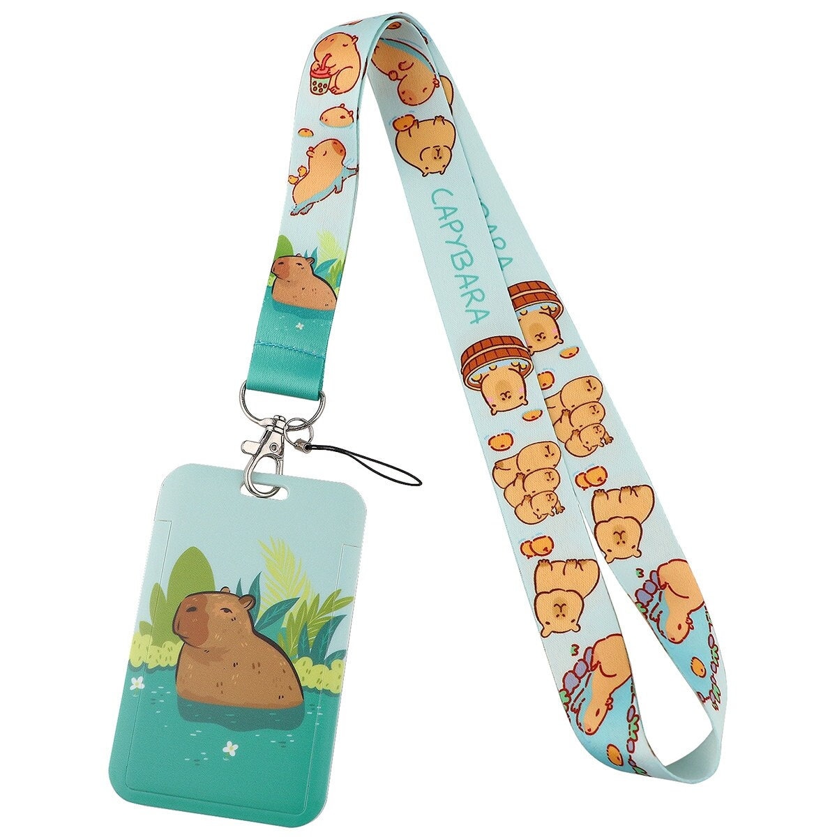 Capybara Lanyard, Capybara Neck Strap Card Holder, Capybara ID Card ...