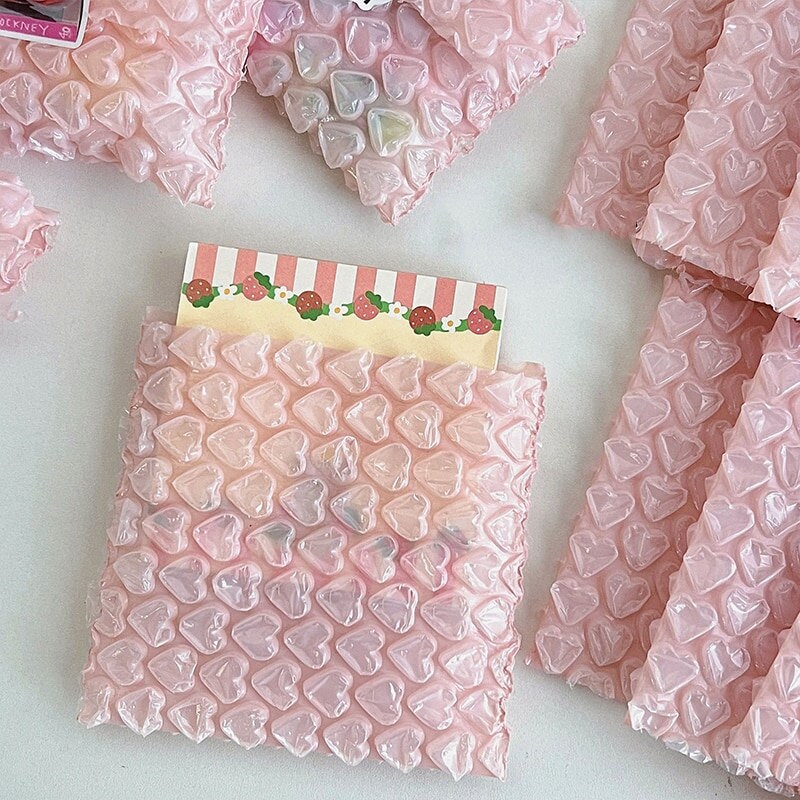 10 Pcs Pink Heart Bubble Wrap, Gender Reveal Bubble Bags, Sweet 16 ...