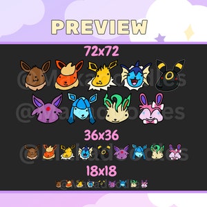 Derpy Eevee Evolution Sub/bit Badges | Badly Drawn Pokemon Twitch ...