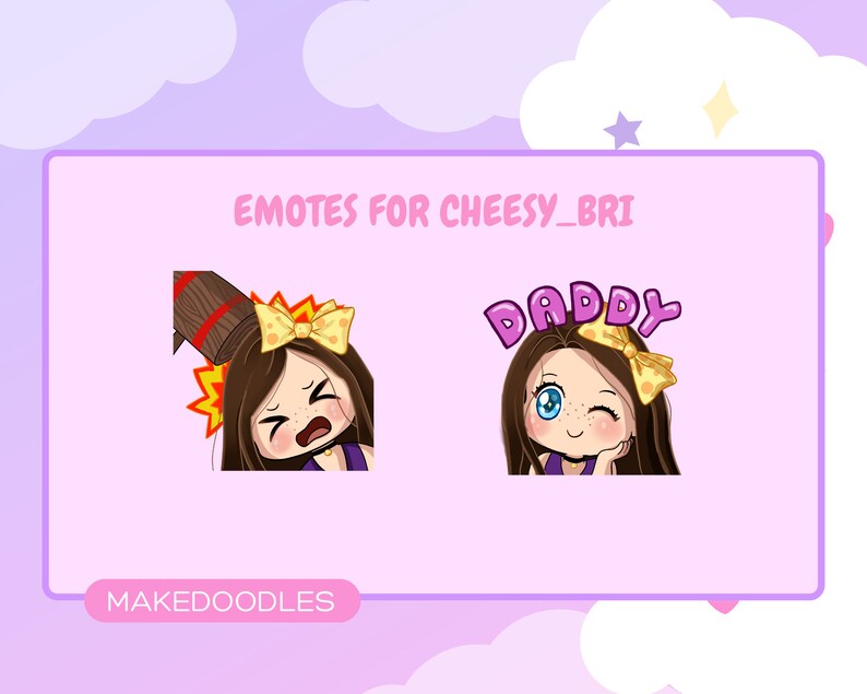 Custom Cute Chibi Emotes | Personalize Emotes for Streamers | Twitch ...
