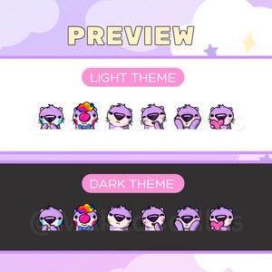 Cute Pastel Purple Otter Emotes | Twitch | Discord | Youtube | Streamer ...