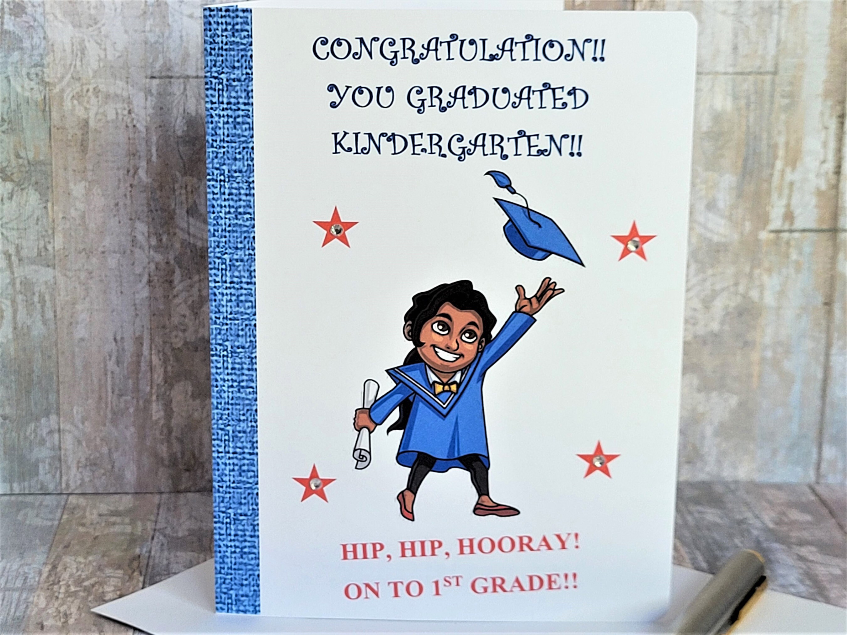 Kindergarten Graduation Card 6.25 X 4.50 - Etsy