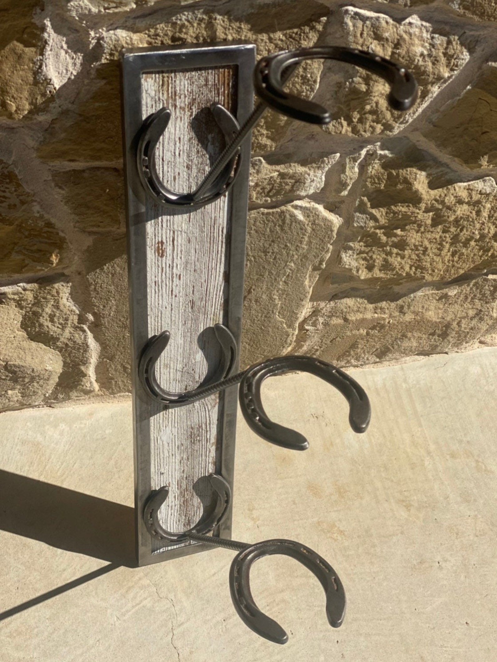 HORSESHOE HAT RACK/ 3 Hat - Etsy