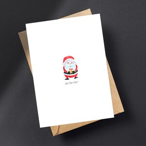 Ho Ho Ho Santa Christmas Greeting Card, DIY Print at Home Xmas Card ...