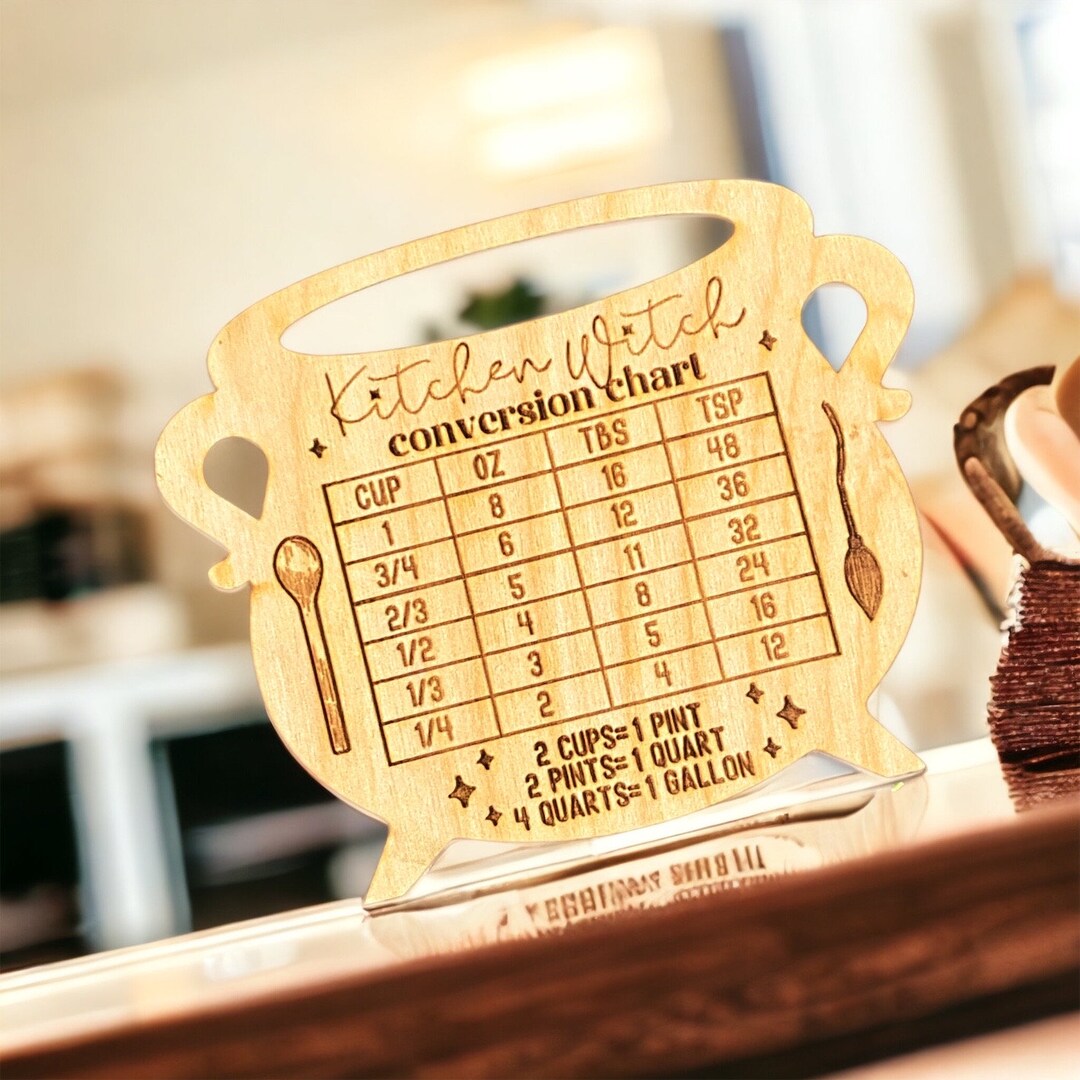 Kitchen Witch Conversion Chart Magnet: Kitchen Decor, Witchy Home ...