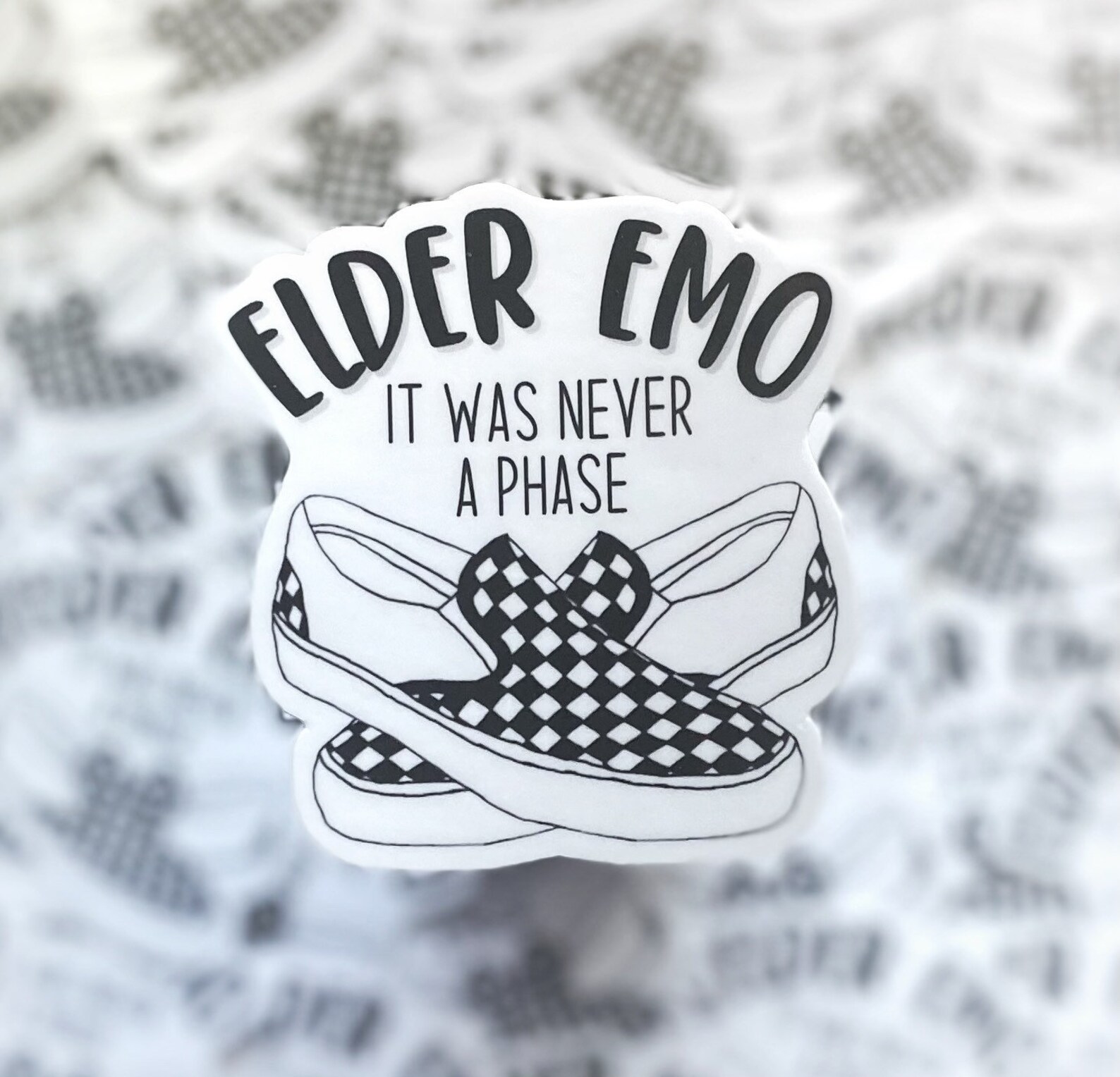 Elder Emo Waterproof Sticker It Was Never A Phase Emo Sticker Laptop ...