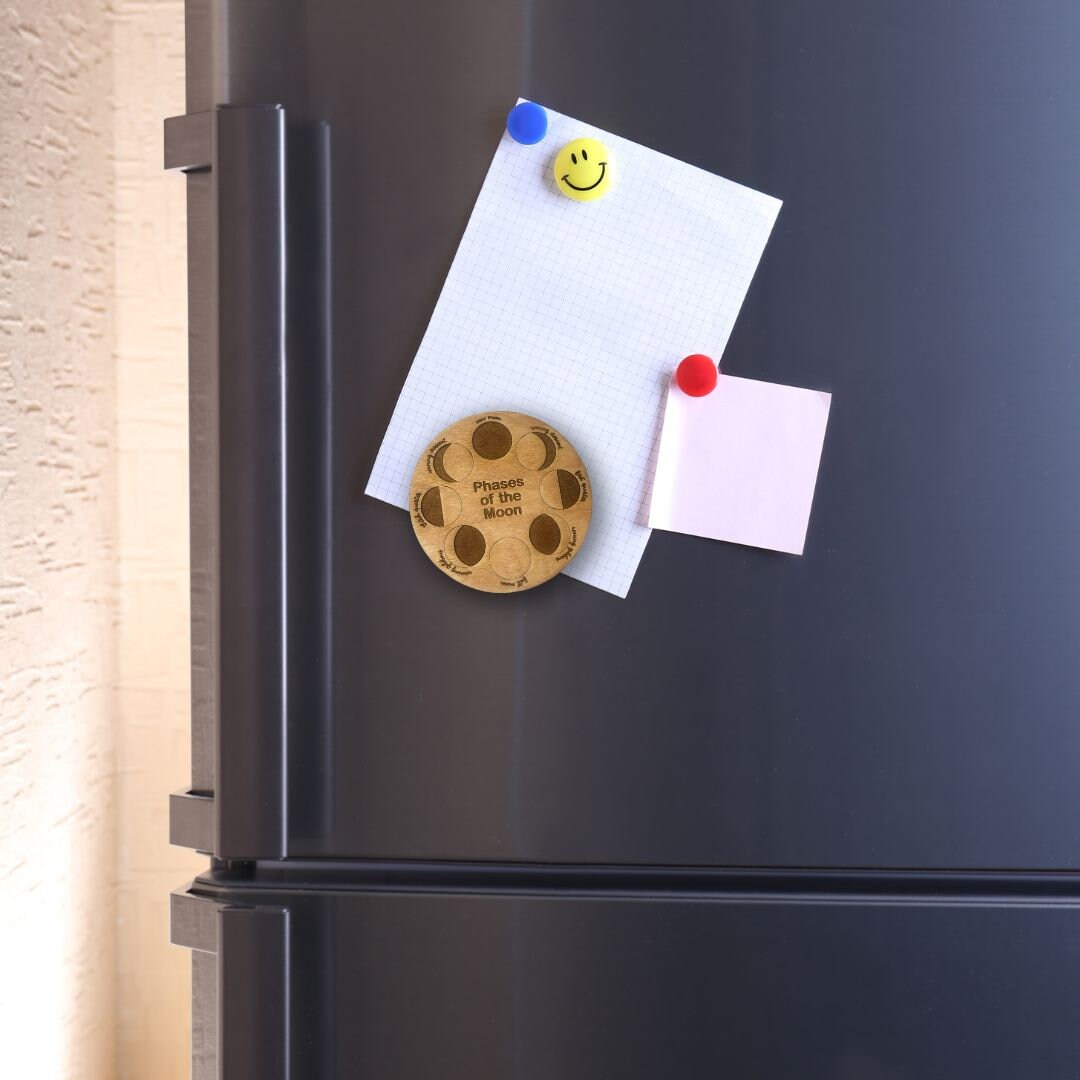 Wooden Moon Phase Magnet:fridge Magnet Witchy Gift Kitchen - Etsy