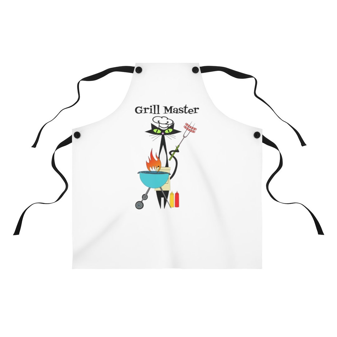 Atomic MCM Cat Grill Master Apron Great Griller Gift Idea - Etsy