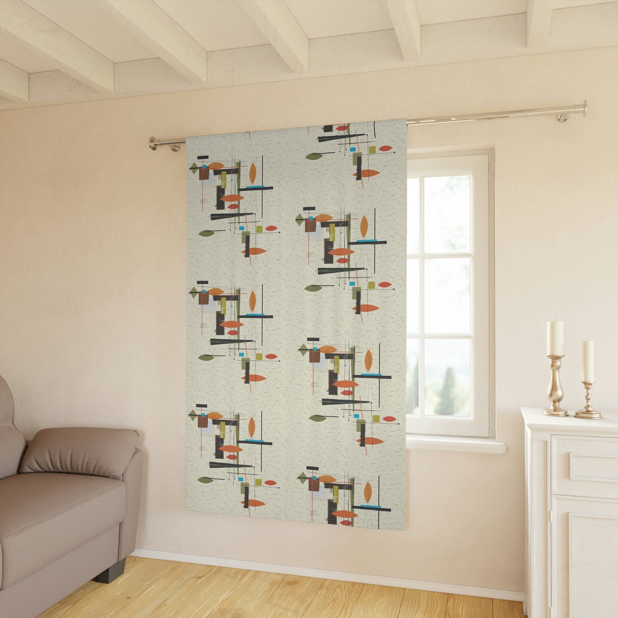 MCM Inspired Window Curtains 1 Piece - Etsy