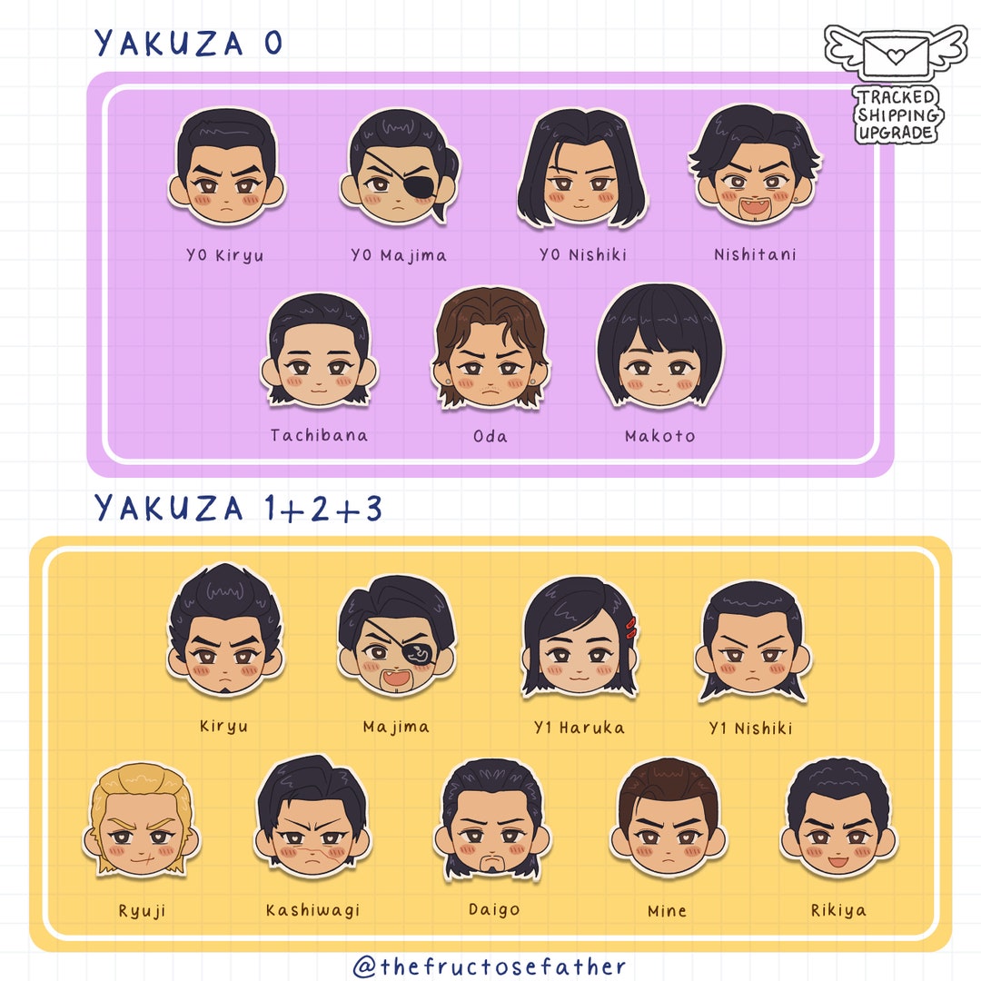 Yakuza Chibi Stickers TRACKED SHIPPING - Etsy