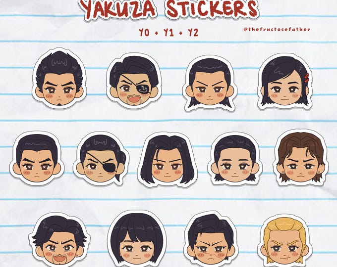 Yakuza / Judgment Mascot Sticker Sets - Bunchan, Koro Nyan, Ono Michio ...