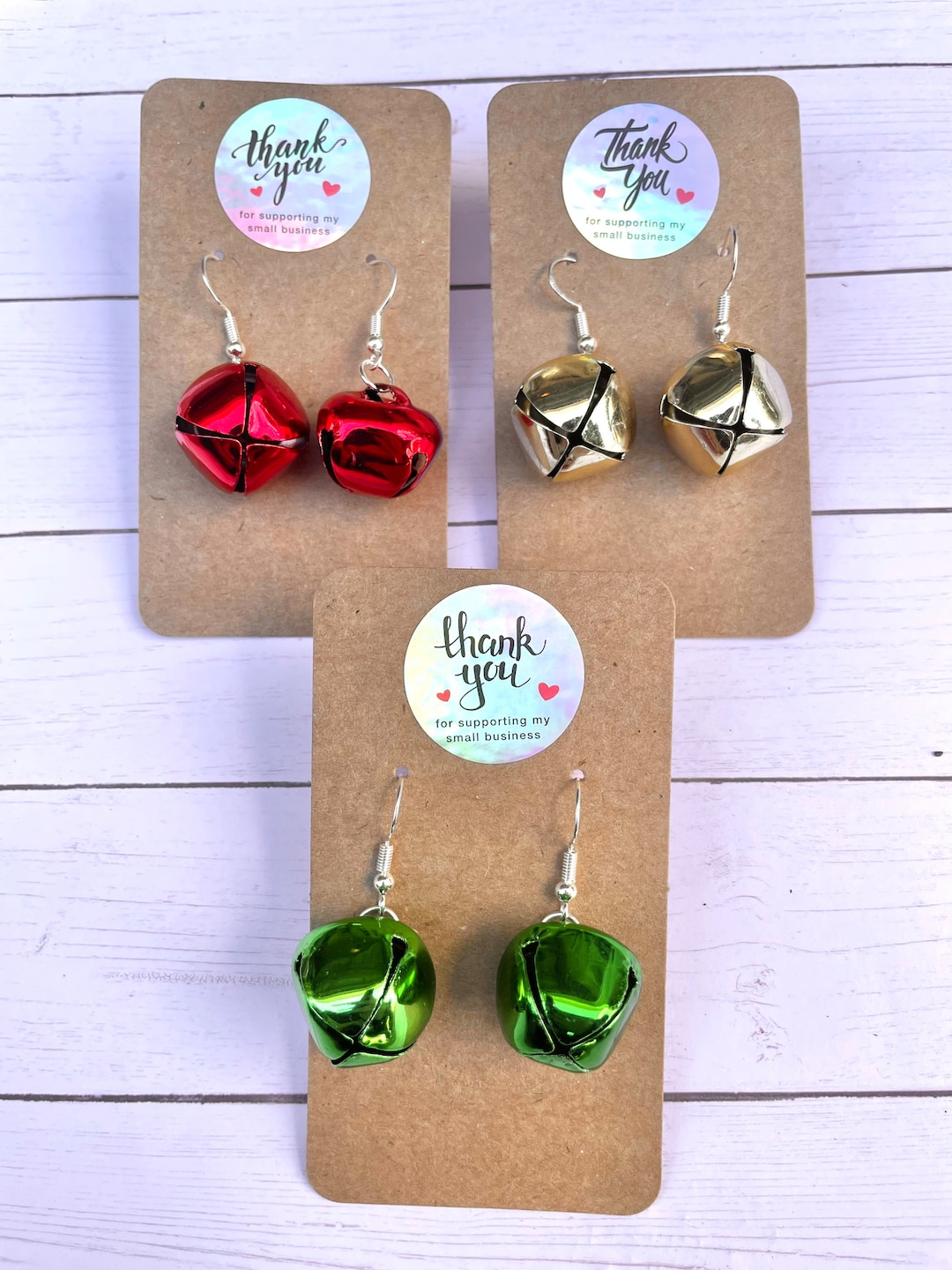 Jingle Bell Dangle Earrings, Christmas Earrings - Etsy