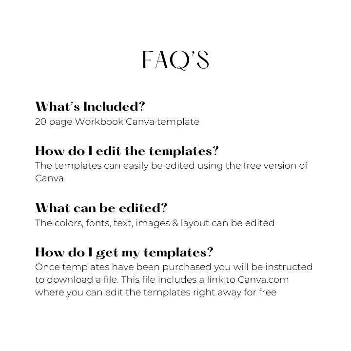 Editable Canva Work Book Template, Ebook Template, Worksheet Templates ...