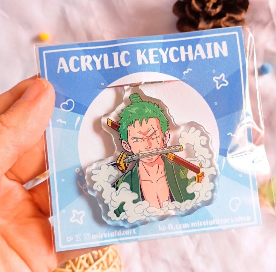 Roronoa Zoro Acrylic Keychain - One Piece Anime Gift - Etsy