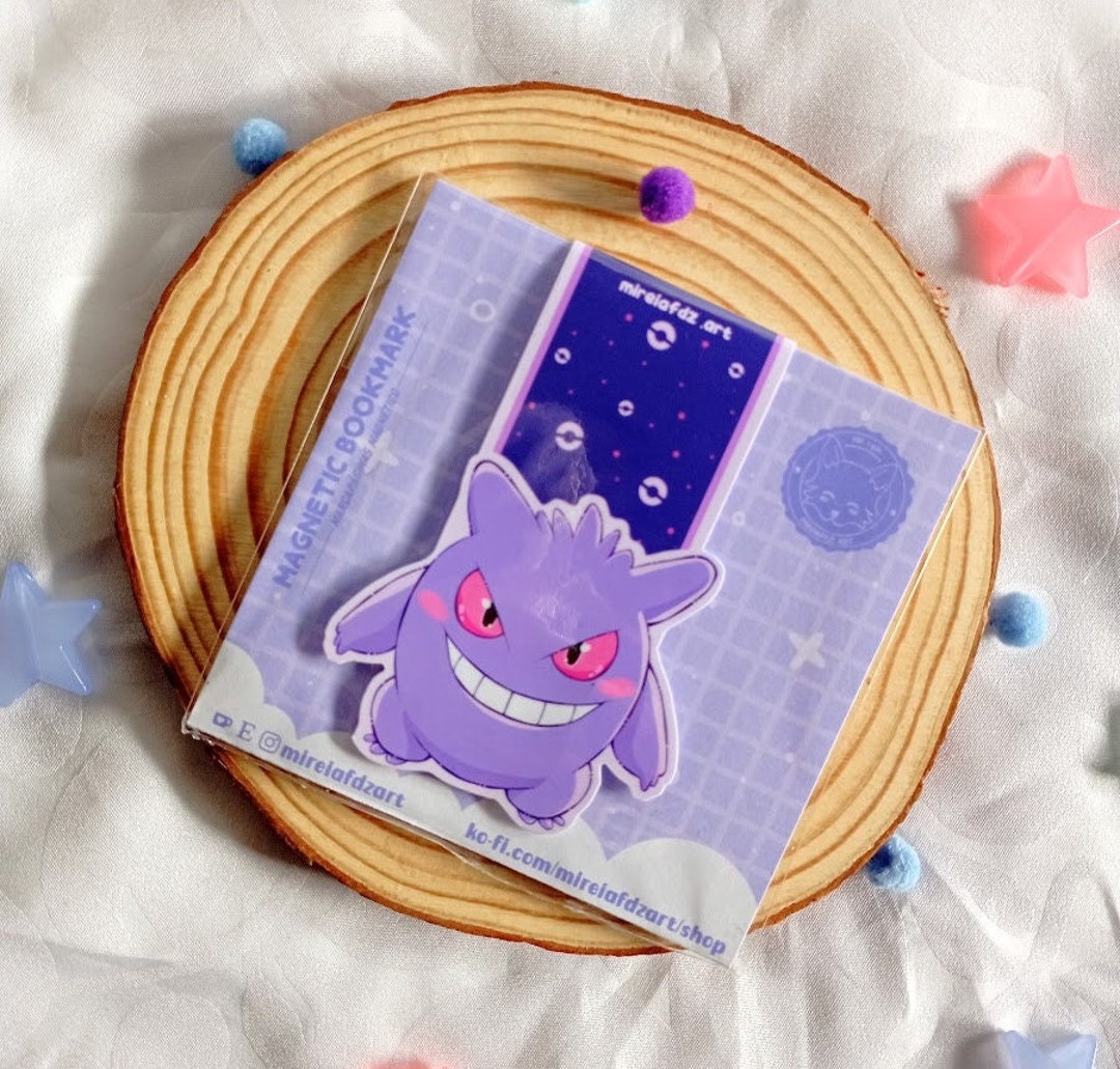 Gengar Magnetic Bookmark, Pokemon Bookmark, Pokemon Gengar, Gastly ...
