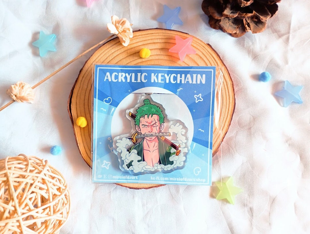 Roronoa Zoro Acrylic Keychain - One Piece Anime Gift - Etsy