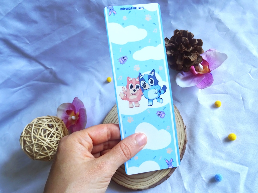 Bluey Bookmark Bluey Gifts Dogs Bookmark Bingo and Bluey - Etsy