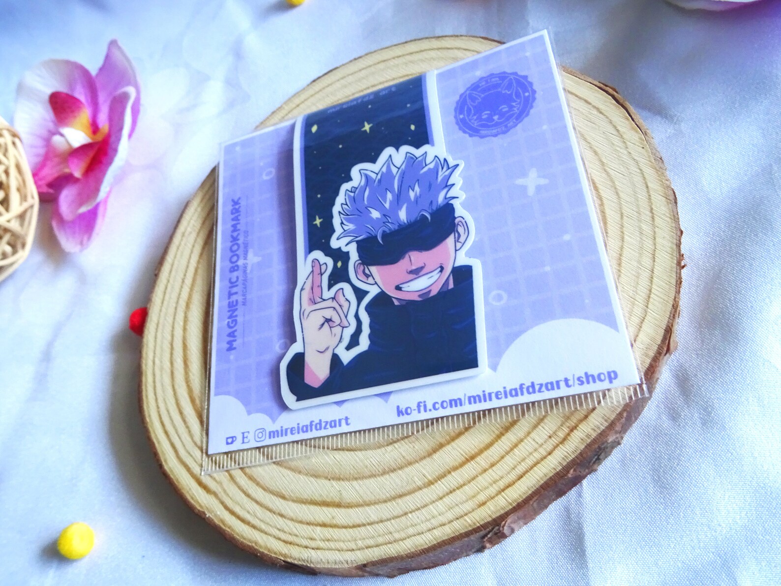 Geto and Gojo Magnetic Bookmark, Satosugu Bookmark, Sorceror With Eye ...