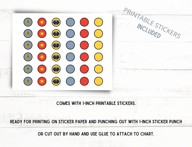 Police Officer Kids Reward Chart | Police Car Award Chart | Behavior ...