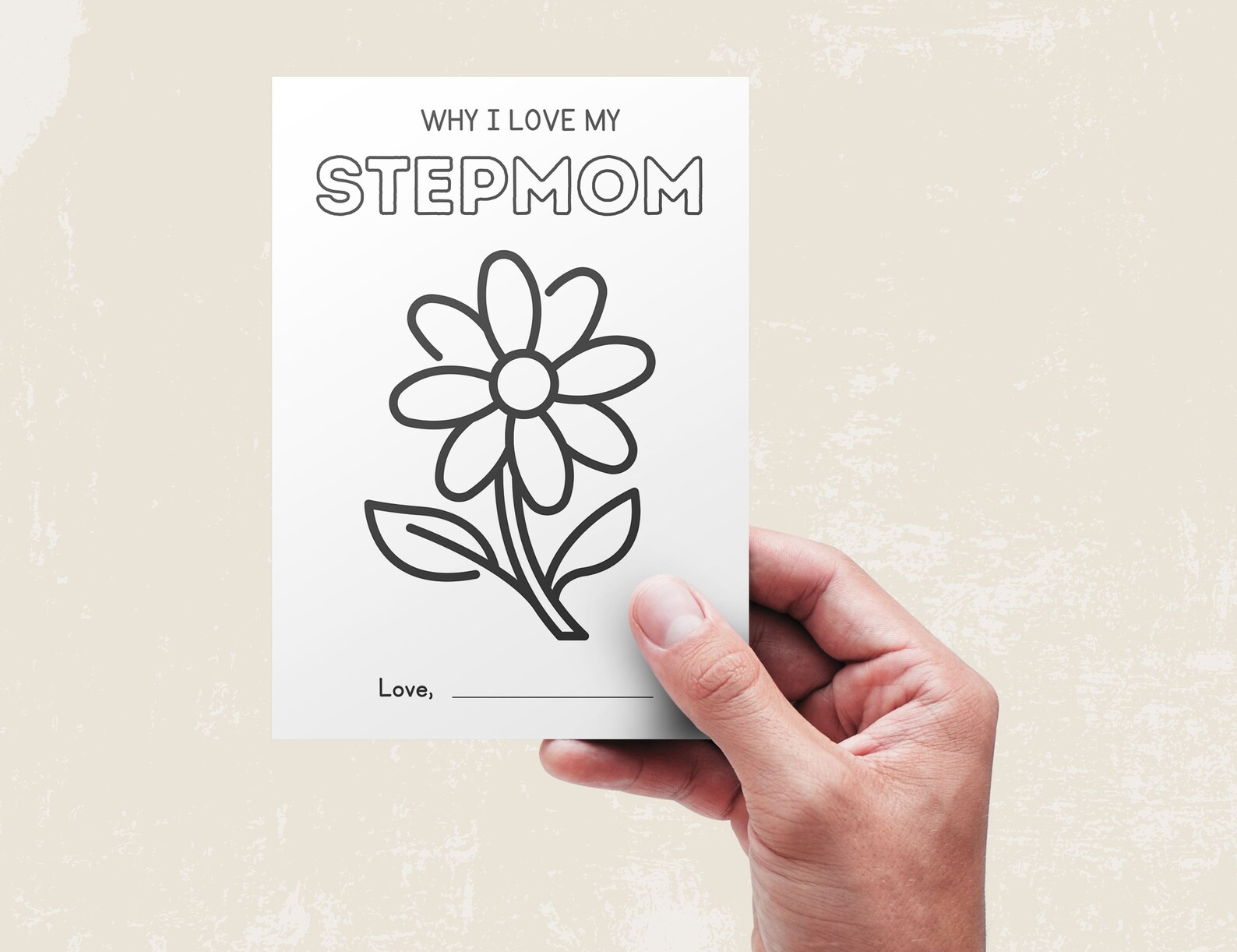 Why I Love My Stepmom Colourable Book Mother's Day Activity Mother's ...