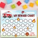 Firefighter Kids Reward Chart | Fire Fighter Award Chart | Behavior ...