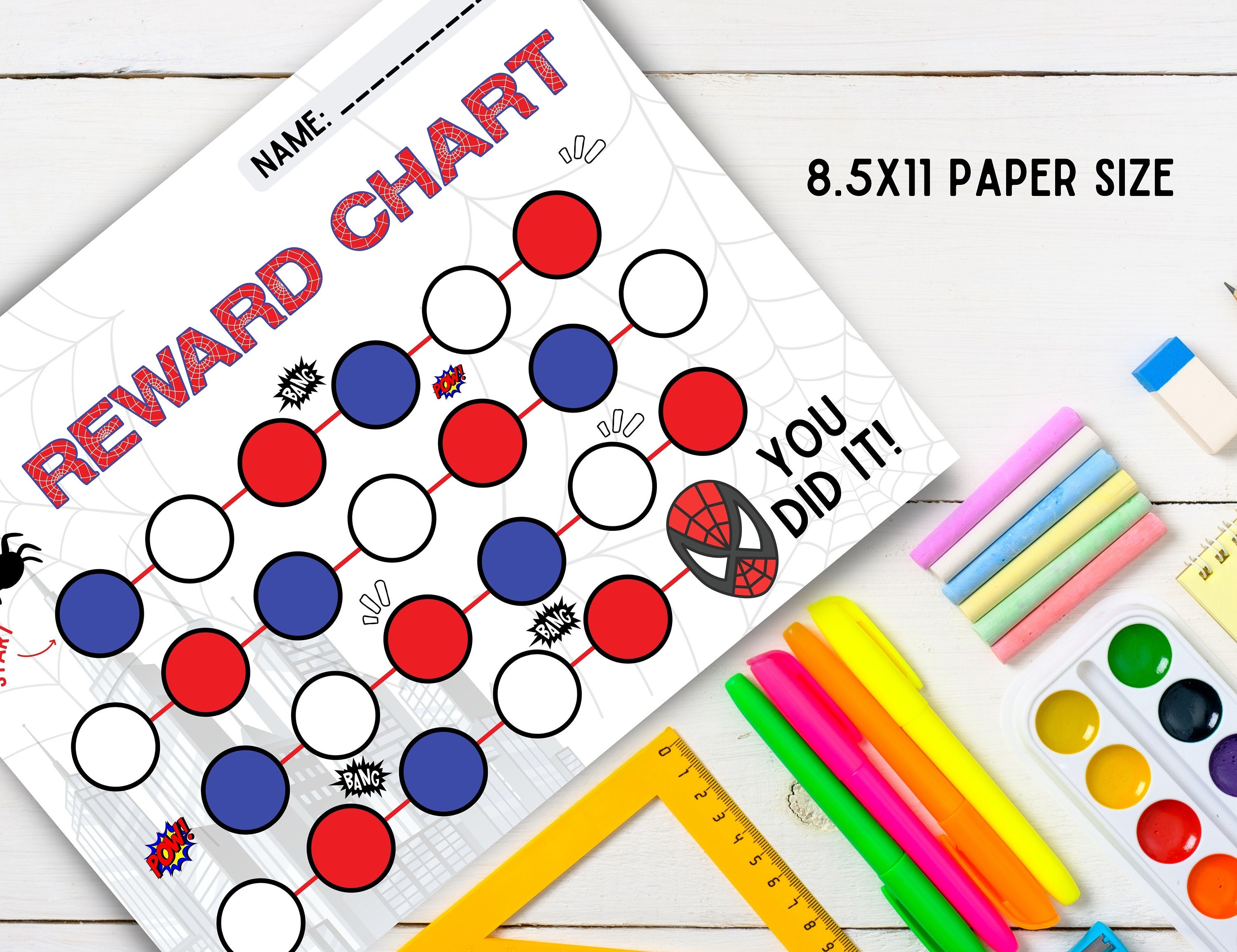 Spiderman Reward Chart | Superhero Kids Award Chart | Behaviour Chart ...