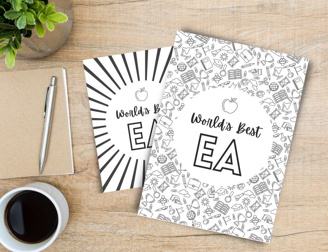 Printable Colourable Card for Educational Assistant Fill in the Blank ...