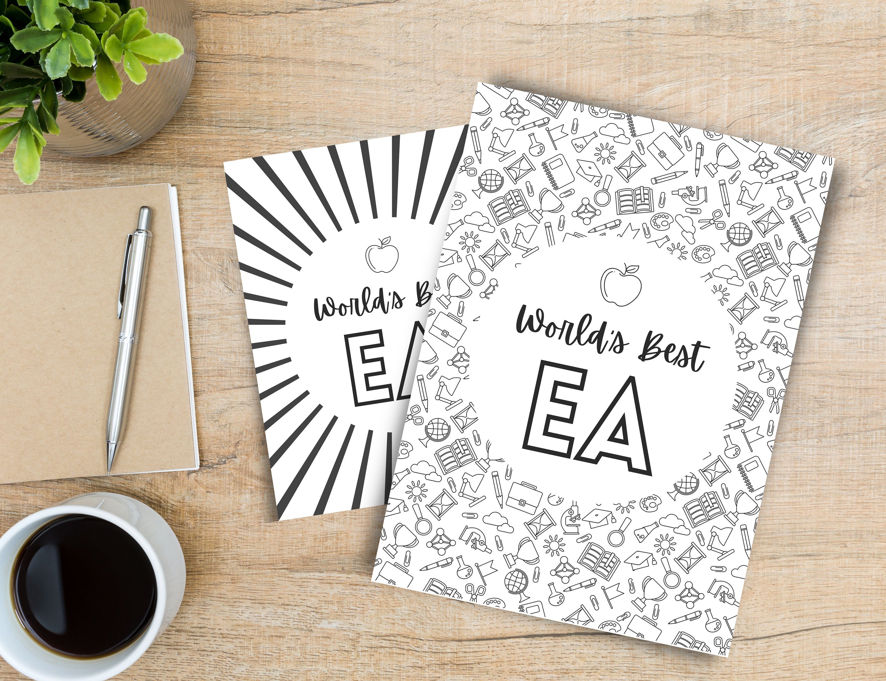 Printable Colourable Card for Educational Assistant Fill in the Blank ...