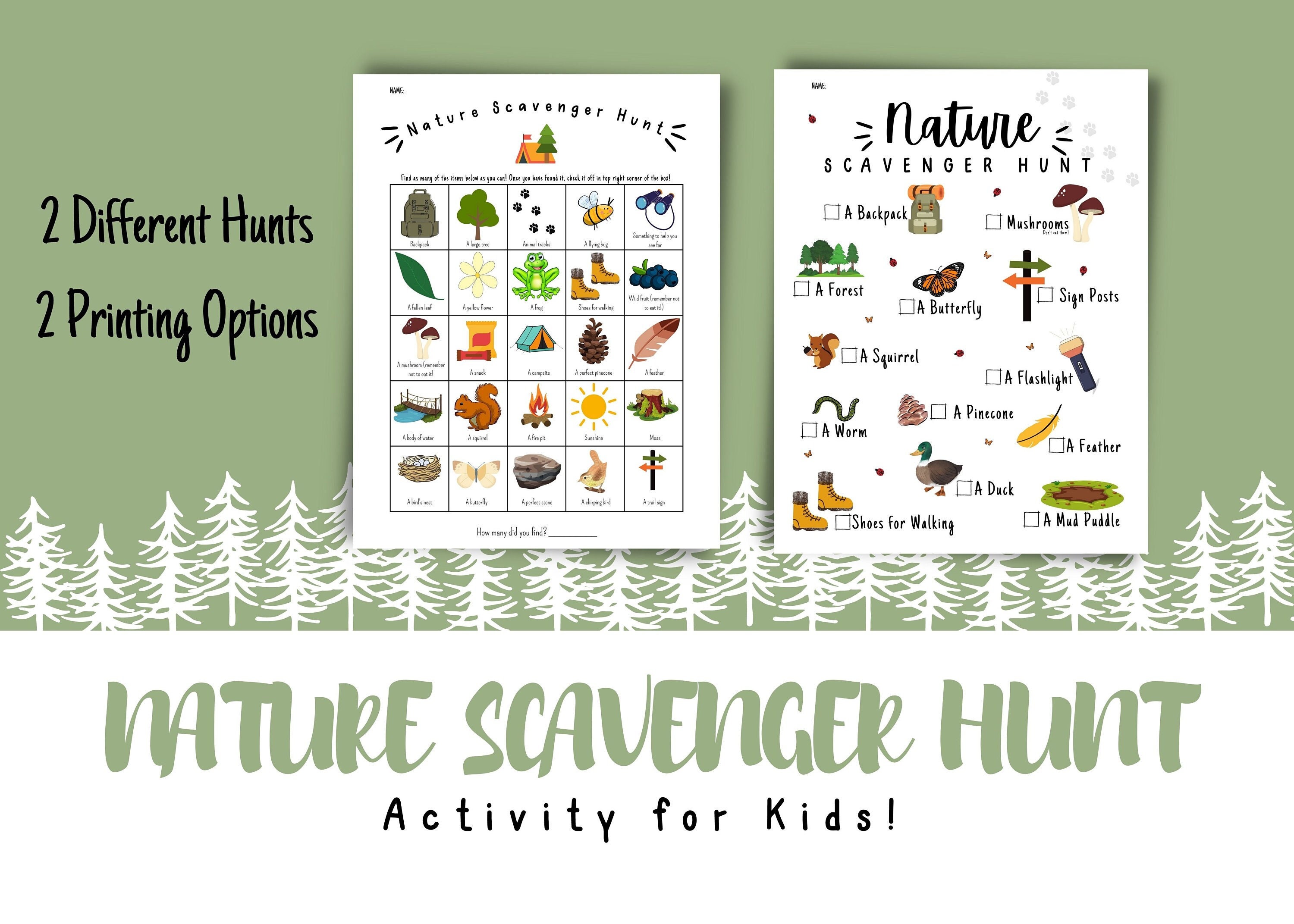 Nature Scavenger Hunt | Summer Kids Activities | Camping Scavenger Hunt ...