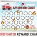 Firefighter Kids Reward Chart | Fire Fighter Award Chart | Behavior ...
