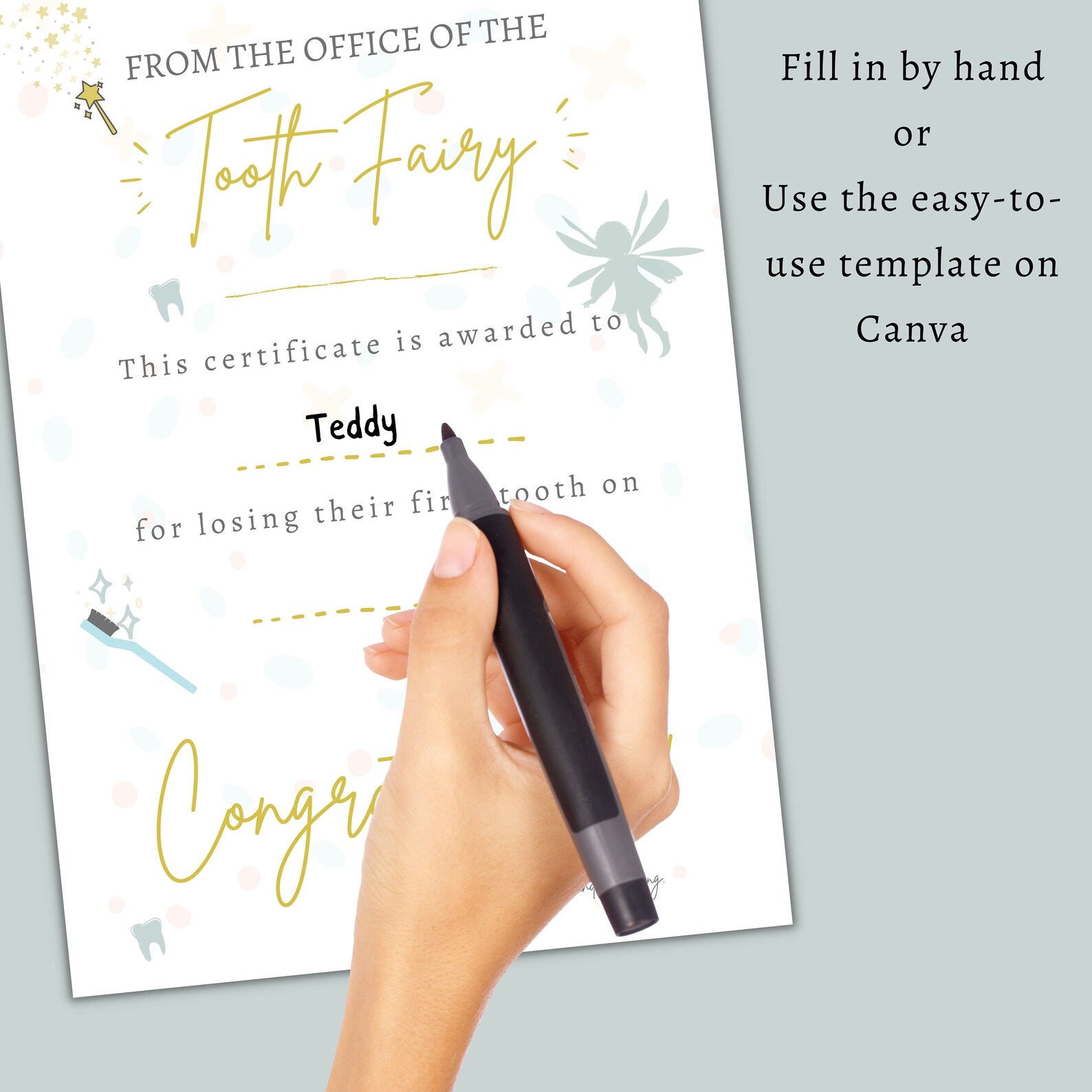 Lost First Tooth Letter From the Tooth Fairy Kid's First Tooth ...