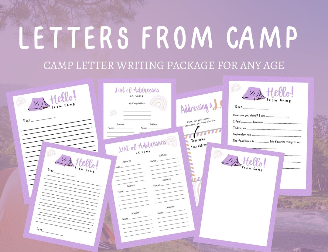 Rainbow Letter From Camp | Pink Letters From Sleep Away Camp | Summer ...