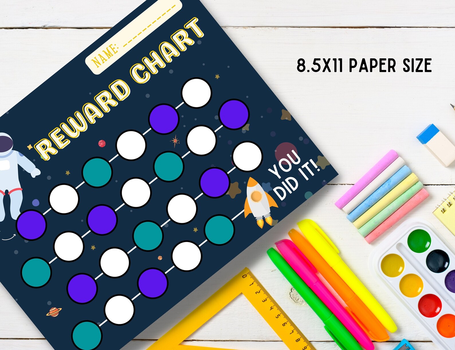 Space Reward Chart | Astronaut Kids Award Chart | Behaviour Chart ...