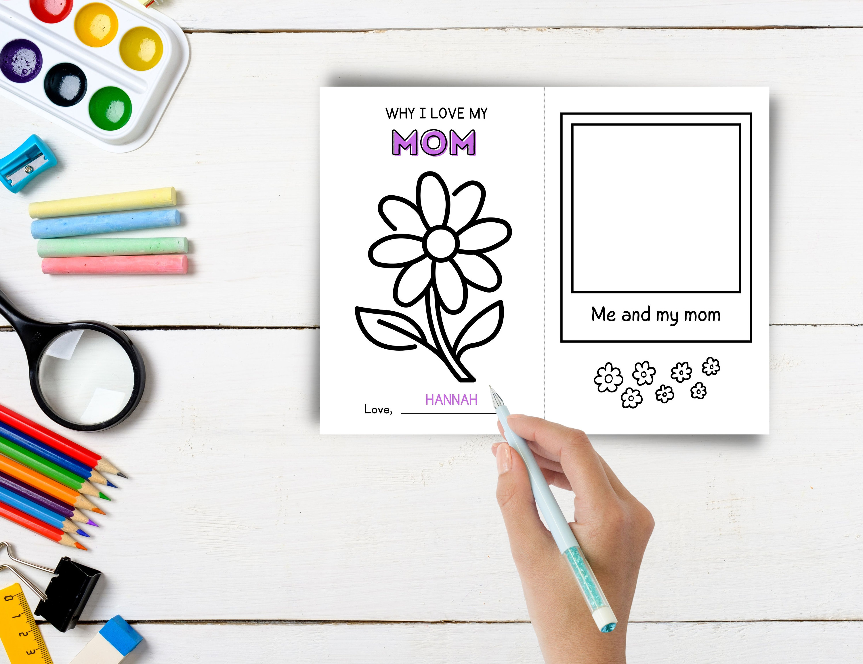 Why I Love My Mom Colourable Book | Mother's Day Activity | Mother's ...