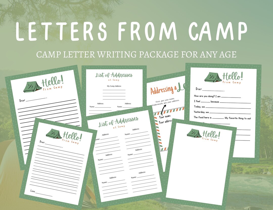 Letter From Camp | Letters From Sleep Away Camp | Summer Camp Letters ...
