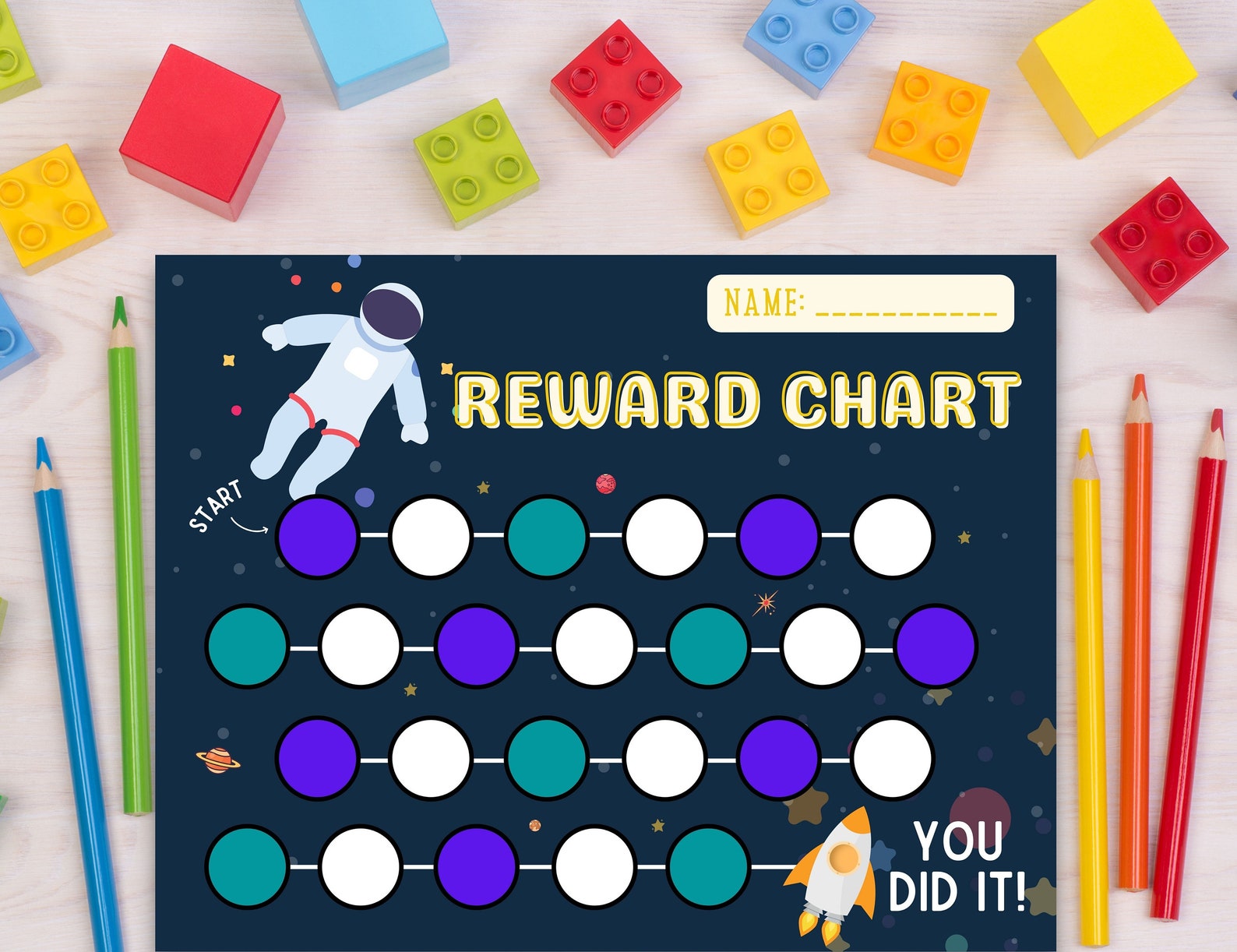 Space Reward Chart | Astronaut Kids Award Chart | Behaviour Chart ...