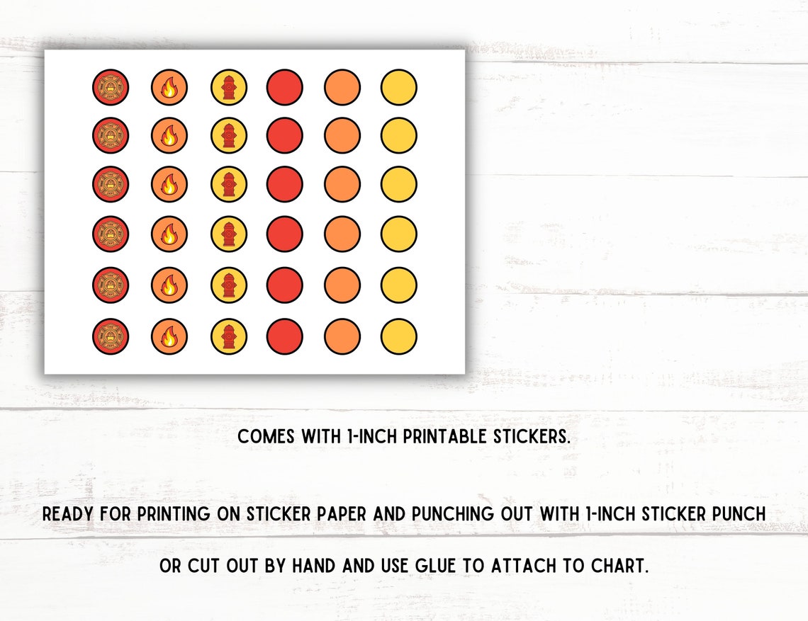 Firefighter Kids Reward Chart | Fire Fighter Award Chart | Behavior ...