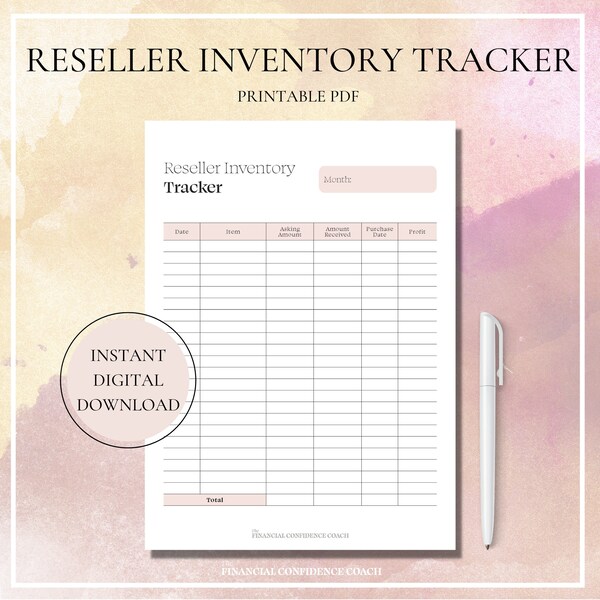 Inventory Sheet - Etsy