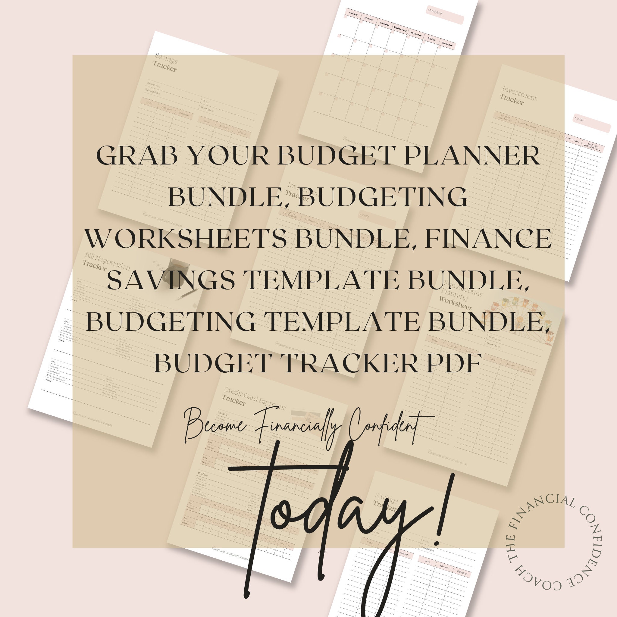 Budget Planner Bundle, Budgeting Worksheets Bundle, Finance Savings ...