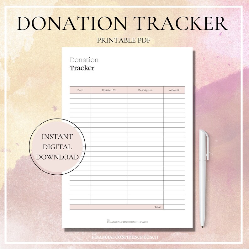 Donation Tracker, Donation Spreadsheet, Donation Tracking, Track My Donations, Donations ...