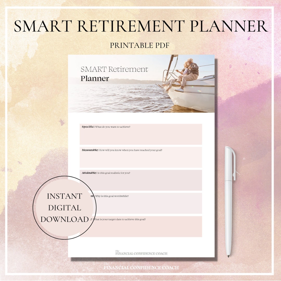 SMART Goals Retirement Planner, Retirement Planner, SMART Goals Planner ...